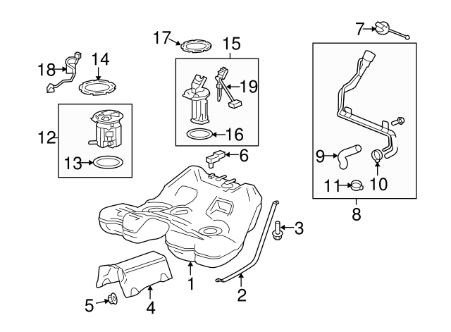 2010-2015 Chevrolet Camaro Fuel Level Sensor Kit with Sensor and Seal ...