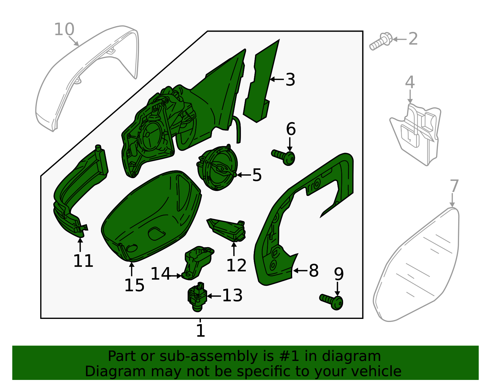2024-2025 Volkswagen Atlas Cross Sport Mirror Assembly 3CM-857-507-Q ...