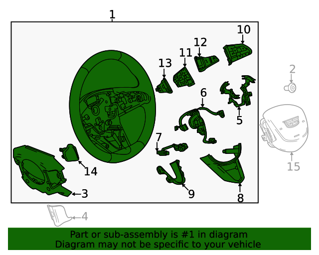 2021-2024 Cadillac F Wheel 85533776 GM | GMPartsDirect.com
