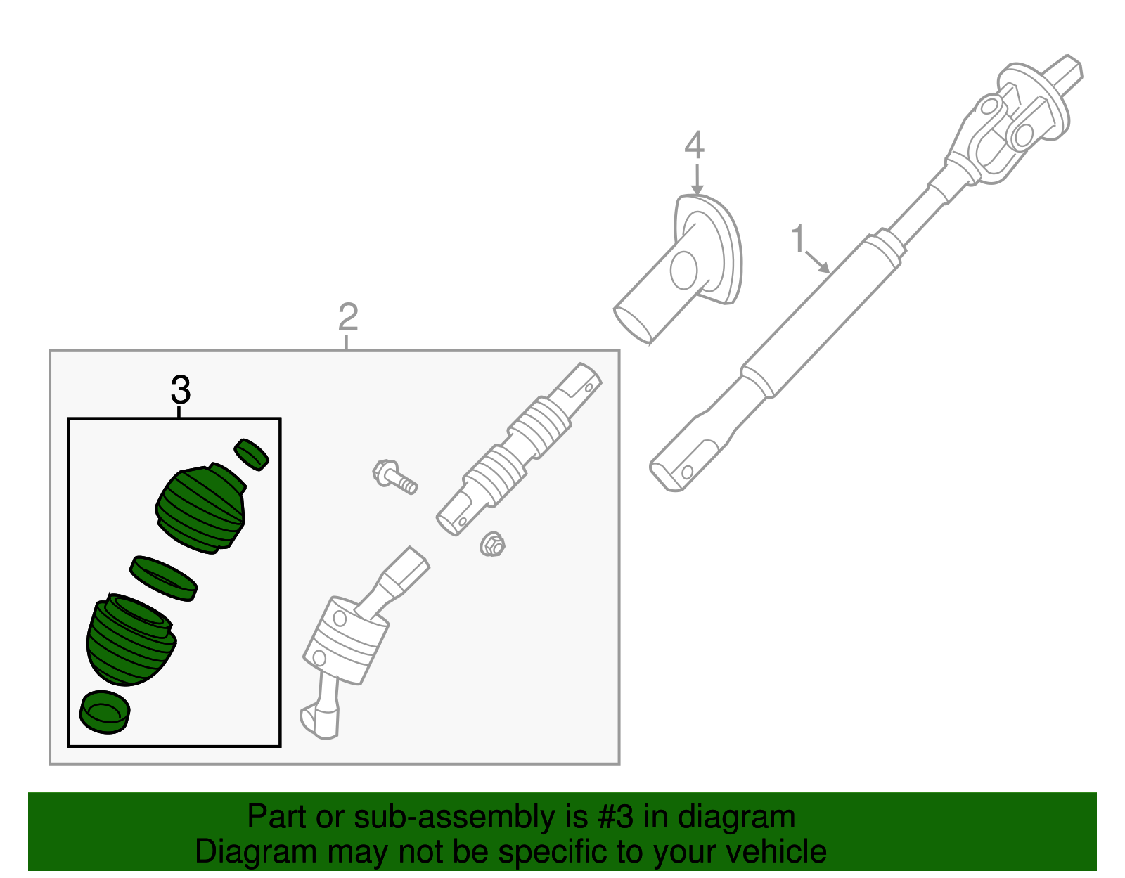 2008-2020 GM Intermediate Steering Shaft Boot 19177403 | Chevy Parts Pros