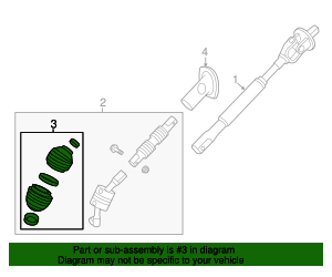 2008-2020 GM Intermediate Steering Shaft Boot 19177403 GM ...