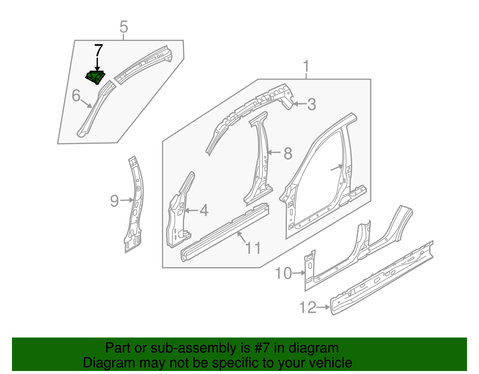 2009-2017 Infiniti Windshield Pillar Reinforced 76326-1CA0A | Infiniti ...