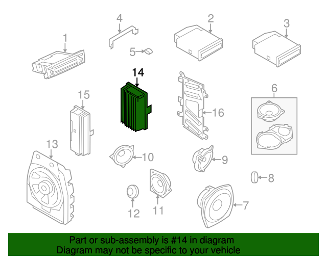 65122622675 - 2015-2016 BMW Z4 Amplifier (65-12-2-622-675) | BMW of ...