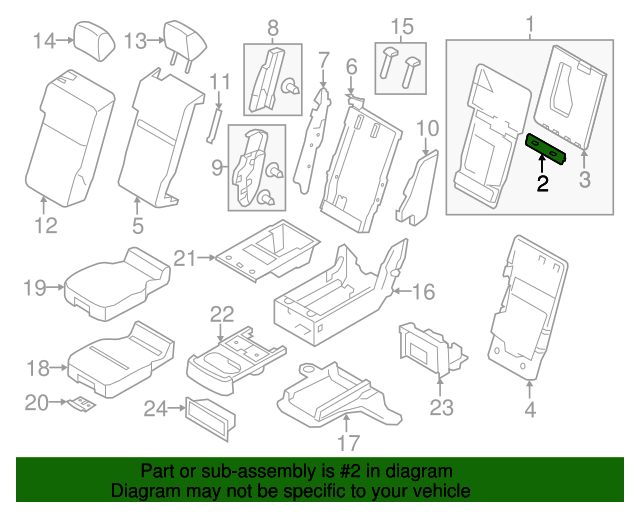 2011-2014 Ford F-150 Armrest Assembly Mat BL3Z-18045G34-AB | TascaParts.com