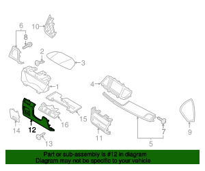 2015-2016 Hyundai Genesis Lower Trim 84750-B1100-RRY | QuirkParts