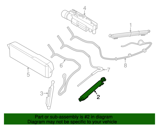 54-34-7-299-828 - Convertible Top Hydraulic Cylinder 2012-2019 BMW ...