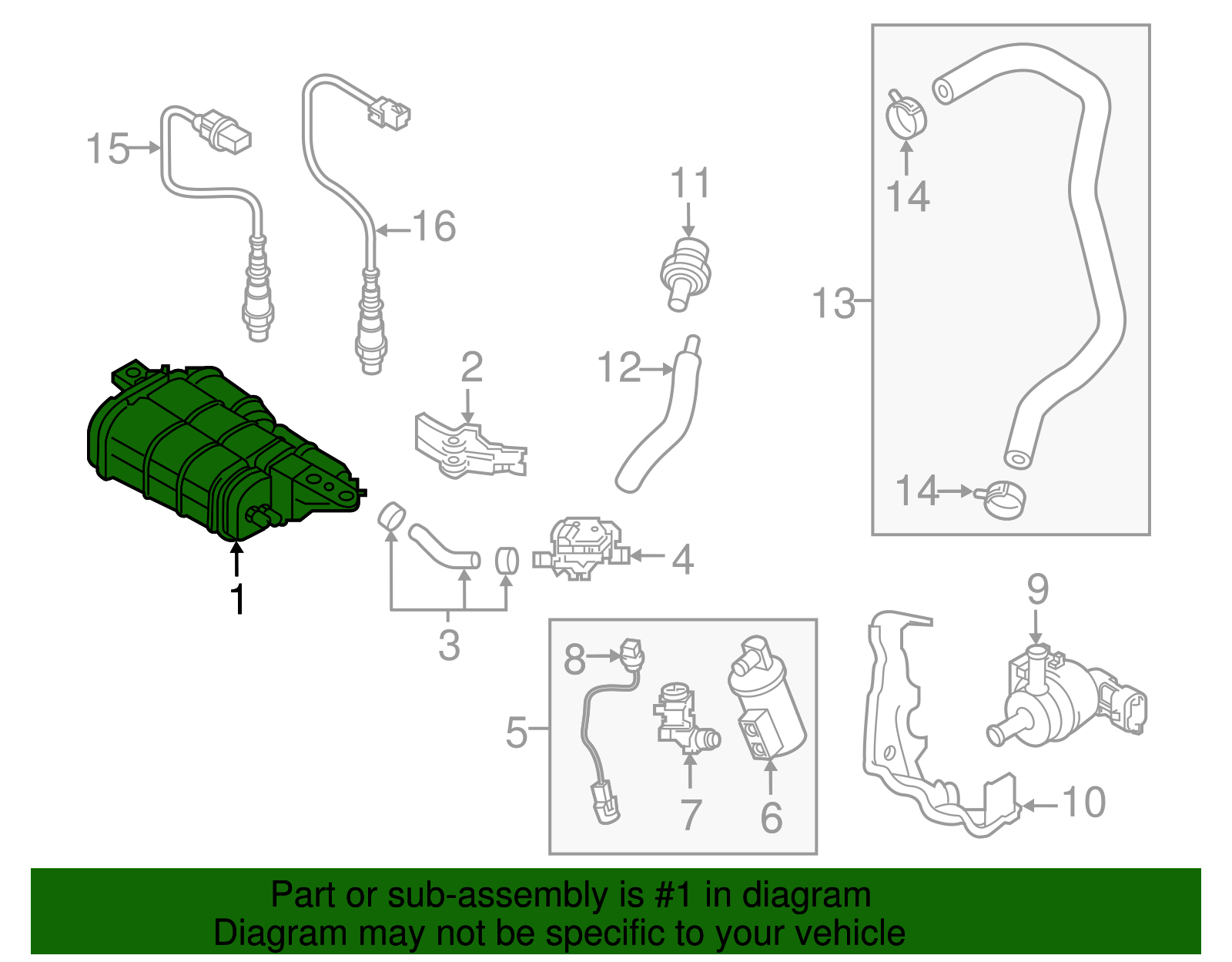 2016-2019 Hyundai Sonata Vapor Canister 31420-E6500 | Hyundai Wholesale ...