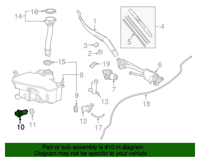 2007-2021 Lexus Washer Fluid Level Sensor 85397-30400 | OEM Parts Online