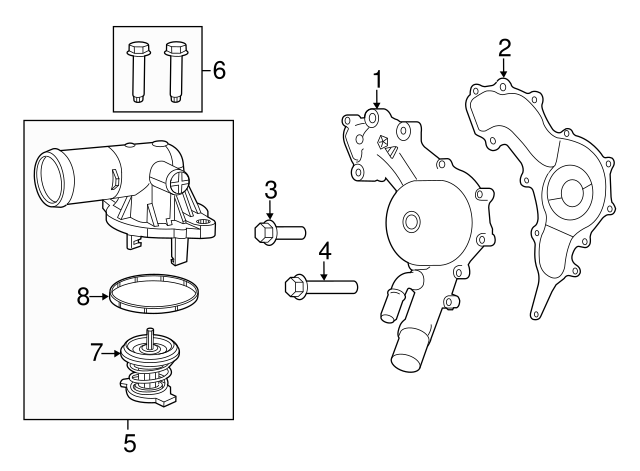 2013 Ram 1500 Thermostat Housing 68322748AA | Mopar Parts Canada