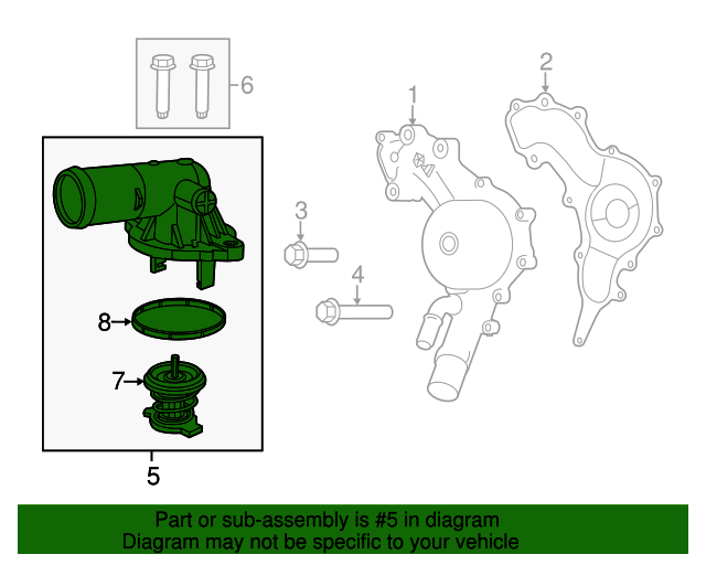 68322748AA - Thermostat Housing - 2013 Ram 1500 | Mopar Parts Canada