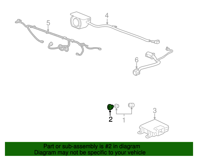 2007-2014 GM Rear Park Assist Sensor Housing 15826946 GM ...