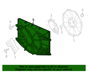 19015-5AA-A01 - Fan Shroud 2016-2021 Honda Civic | Honda Parts Online