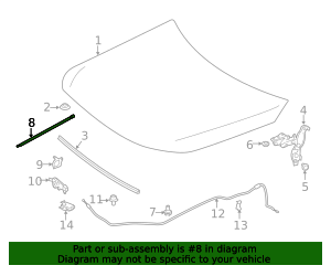 177-980-01-00 - Hood Lift Support 2019-2023 Mercedes-Benz ...