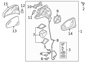 2018-2024 Audi Mirror Assembly 8W8-857-410-H-9B9 | Audi USA Parts