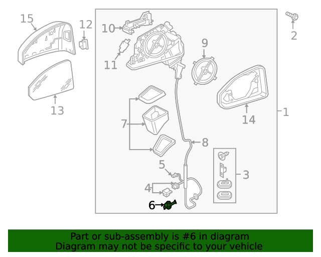 2018-2024 Audi Mirror Assembly Seal 1M0-971-843 | Audi USA Parts