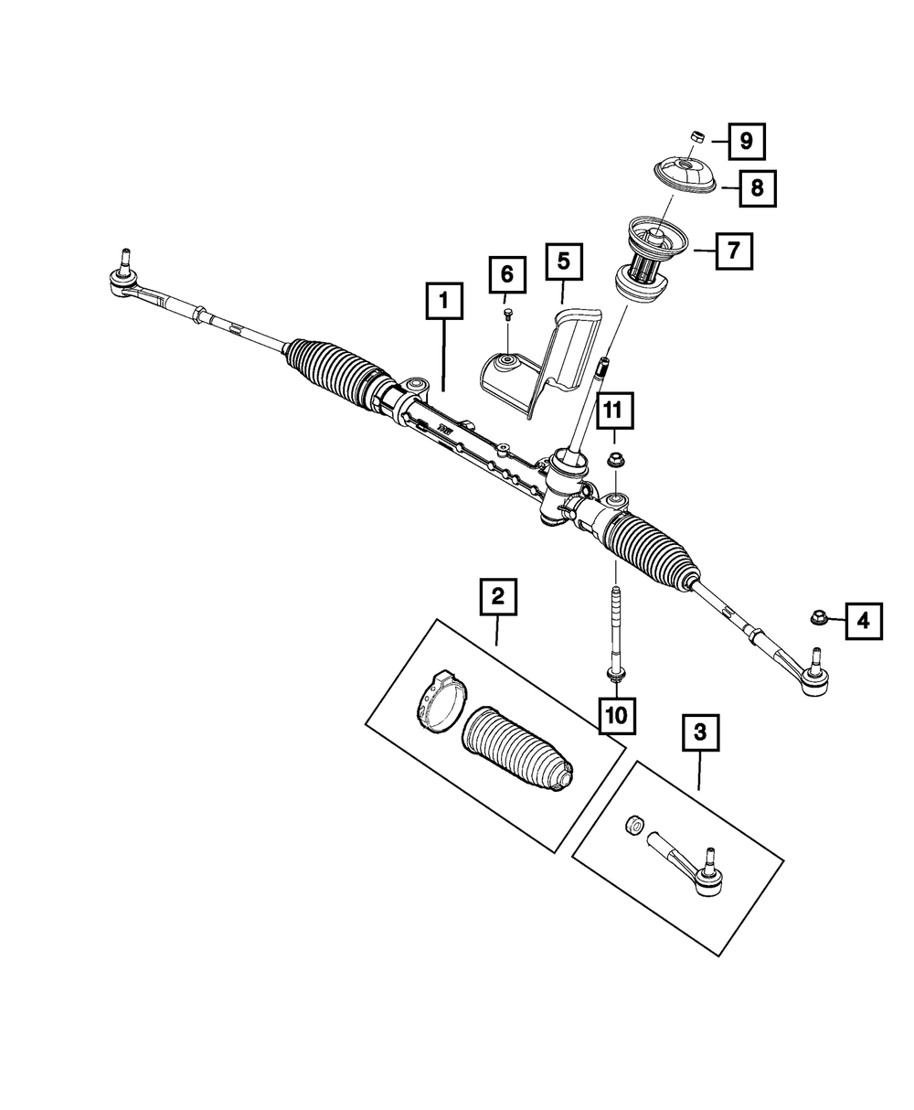 68631127AA - Rack And Pinion Gear 2017-2021 Jeep Compass | Mopar Parts ...