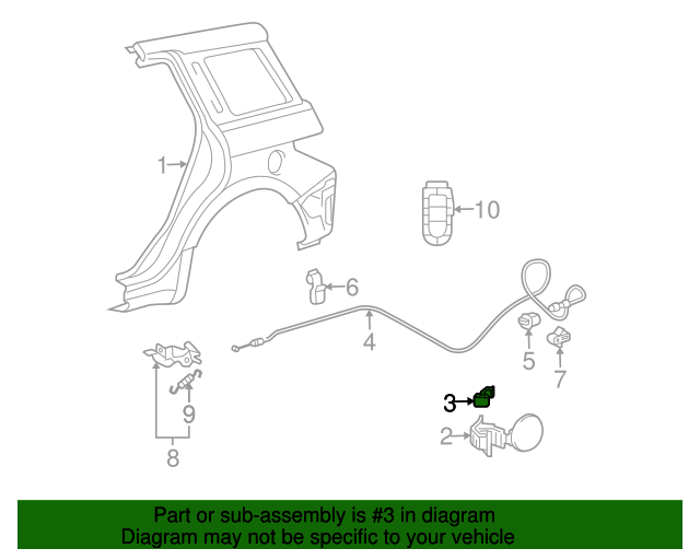 Fuel Door Spring - Toyota (77366-52010) | Toyota Parts