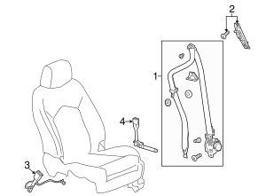 2013-2016 Buick Encore Belt & Retractor - Passenger Side (RH) 19353918 ...
