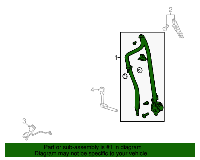 2013-2016 Buick Encore Belt & Retractor - Passenger Side (RH) 19353918 ...
