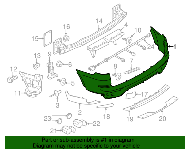 51127227787 - 2011-2013 BMW X5 Bumper Cover (51-12-7-227-787) | BMW of ...