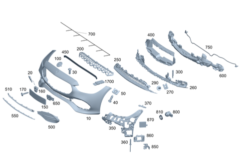 Front Bumper for 2024 Mercedes-Benz C43 AMG | Mercedes-Benz Parts