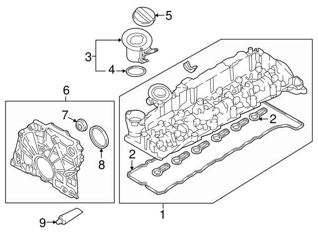 11128515732 - 2014-2018 BMW Valve Cover Gasket Set (11-12-8-515-732 ...