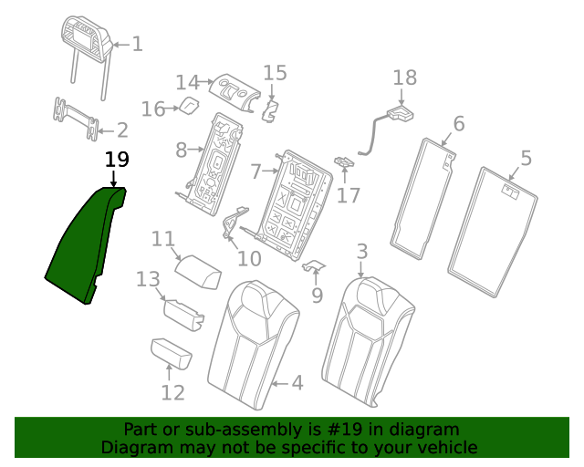 Genuine BMW 52-20-7-911-754 | Seat Back Bolster Assembly | FREE ...