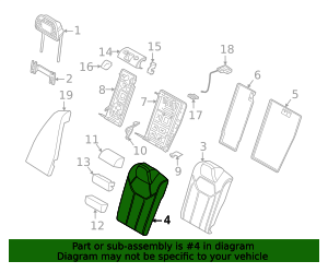 2021-2024 BMW Cover backrest vinyl right 52-20-9-475-972 ...