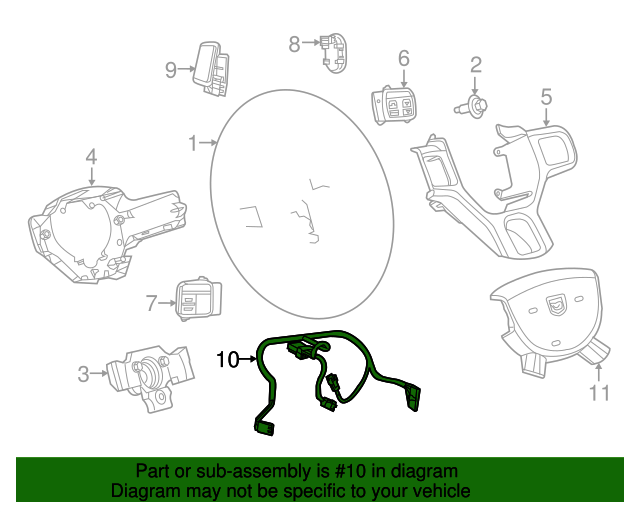 2013-2023 Ram Steering Wheel Wiring Harness 68163713AC | Shop Chrysler ...
