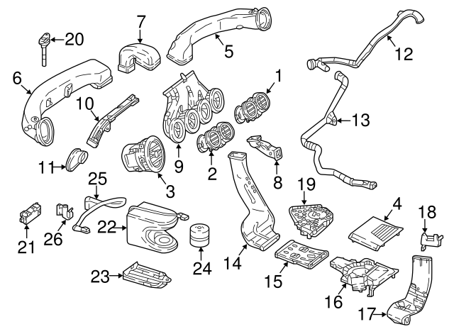 213-830-35-01 - Outer Duct 2017-2021 Mercedes-Benz | Mercedes-Benz USA ...