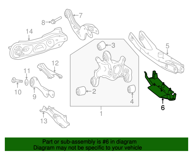 246-352-02-91 - Suspension Control Arm Cover 2014-2019 Mercedes-Benz ...