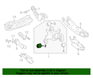 246-352-02-65 - Knuckle Assembly Lower Bushing 2014-2020 Mercedes-Benz ...