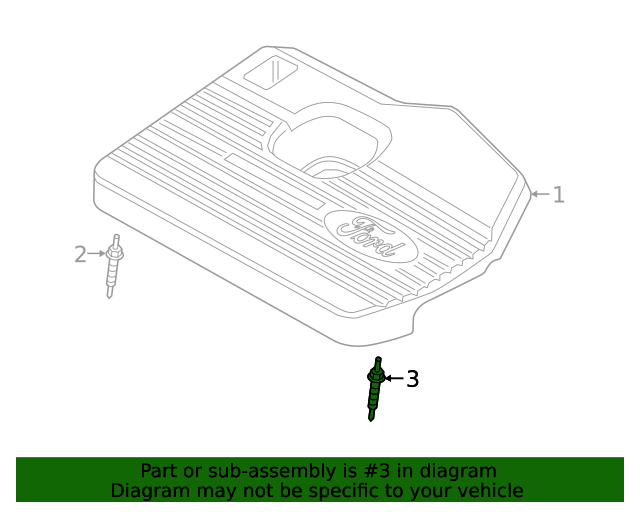 2019-2024 Ford Engine Cover Stud 8E5Z-00812-A | Ford OEM Parts Online