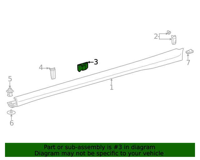 000-991-46-00 - Rocker Molding Clip 2020-2021 Mercedes-Benz GLB 250 ...