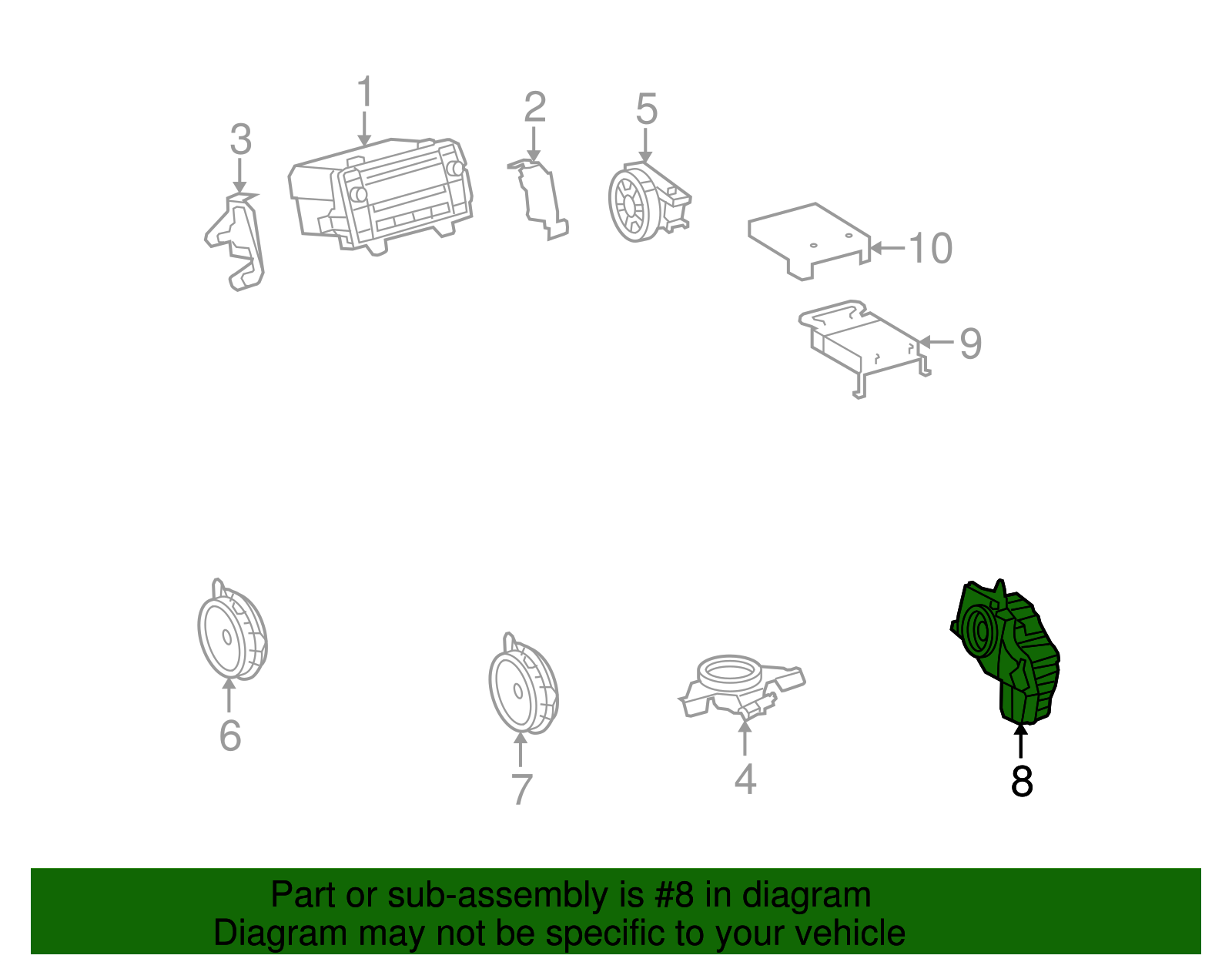 86150-02060 - High-Quality Speaker for 2009-2010 Toyota Matrix ...