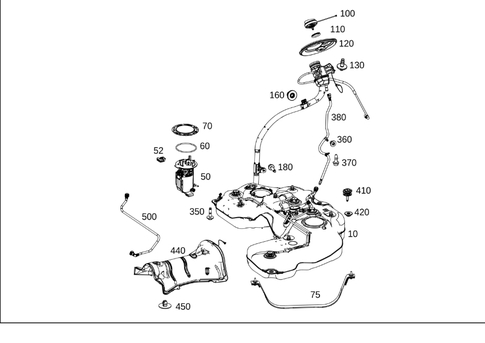 Fuel Tank with Detachable Parts for 2020 Mercedes-Benz GLE 350 ...
