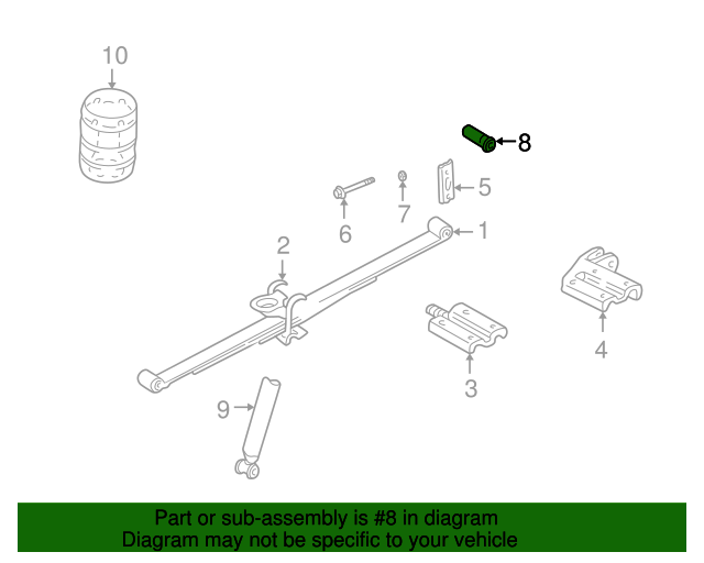 1995-2012 GM Rear Spring Shackle Bushing 14027938 GM | GMPartsDirect.com