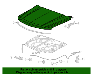 2015-2020 Chevrolet Hood 84348410 GM | GMPartsDirect.com