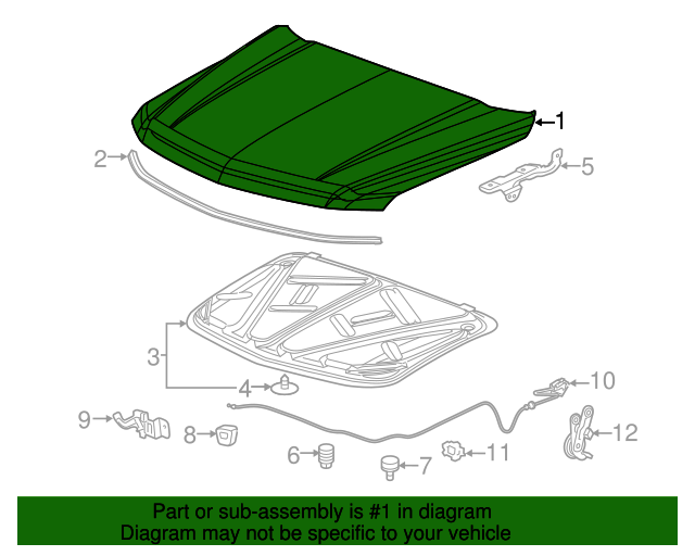 2015-2020 Chevrolet Hood 84348410 GM | GMPartsDirect.com