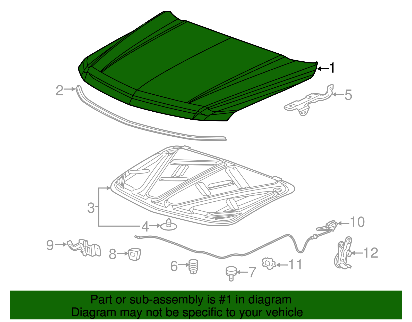 2015-2020 Chevrolet Hood 84348410 GM | GMPartsDirect.com