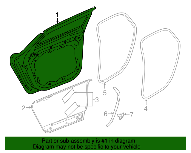2018-2020 Volvo S90 Door Shell - Passenger Side (RH) 32133532 ...