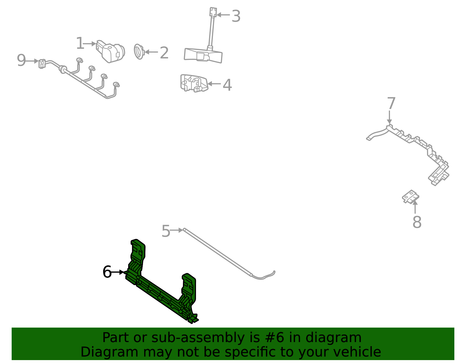 167-880-81-00 - Liftgate Motion Sensor Bracket 2020-2024 Mercedes-Benz ...