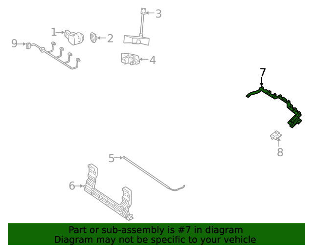 167-885-38-05 - Liftgate Motion Sensor Bracket 2020-2023 Mercedes-Benz ...