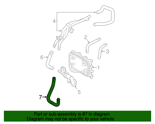 25415-2W500 - Water Hose 2014-2015 Kia Sorento | Kia.Parts Store