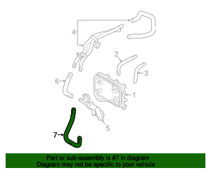 25415-2W500 - Water Hose 2014-2015 Kia Sorento | Kia.Parts Store