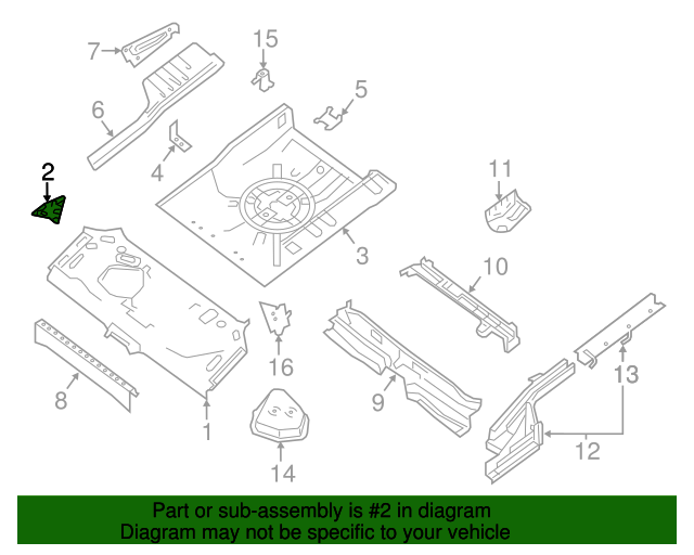 2013-2019 Nissan Sentra Center Floor Pan Plate G45B8-3SHMA | TascaParts.com