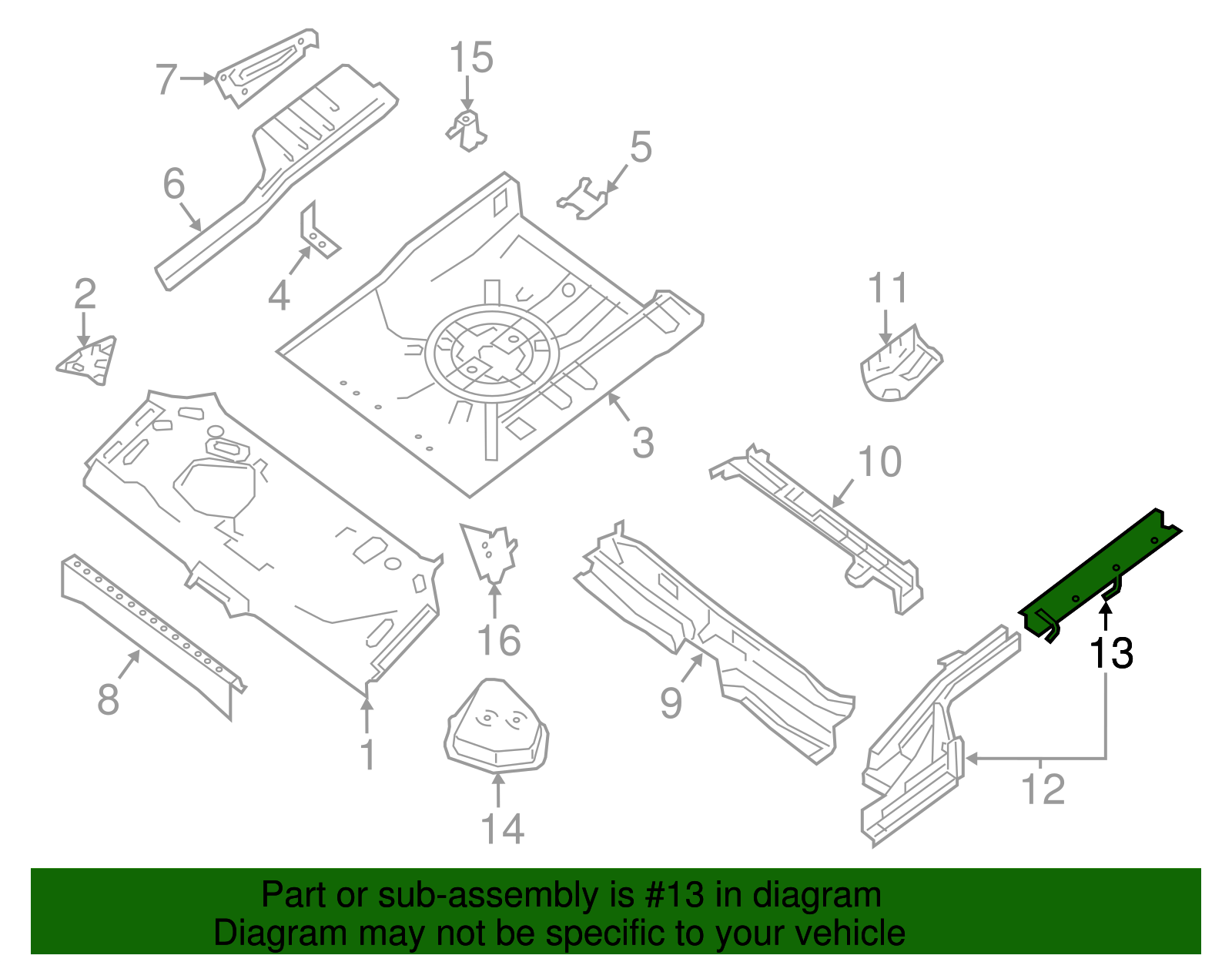 2013-2019 Nissan Sentra Rail End G5521-3SGMA | Team Nissan Inc.