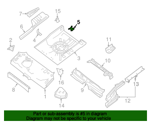 2007-2020 Nissan Rear Floor Pan Bracket 74599-EL030 | OEM Parts Online