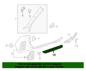 205-680-91-08 - Scuff Plate 2017-2023 Mercedes-Benz | AutoNationParts.com