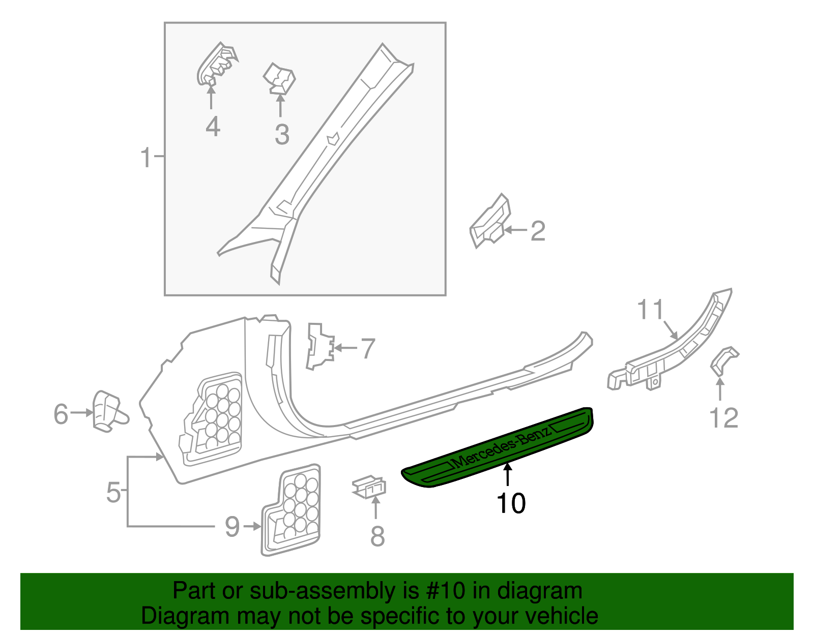 206-680-04-01 - High-Quality Door Sill Plate for 2022-2025 Mercedes ...